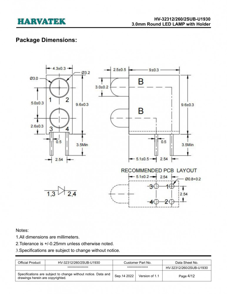 HV-32312/260/2SUB-U1930 datasheet page 4