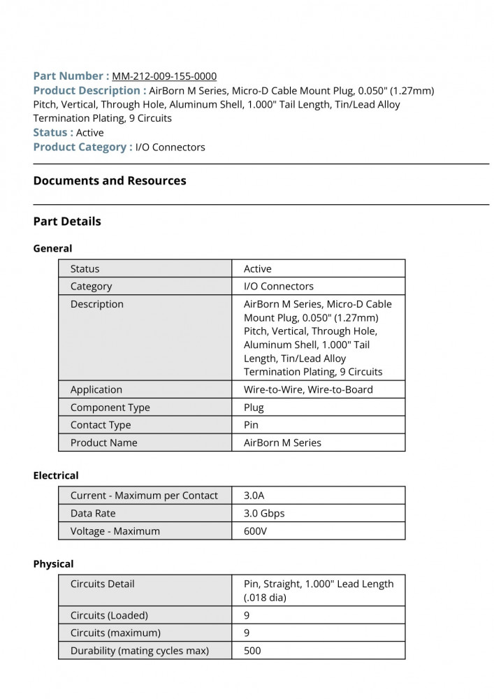 Product document page 1