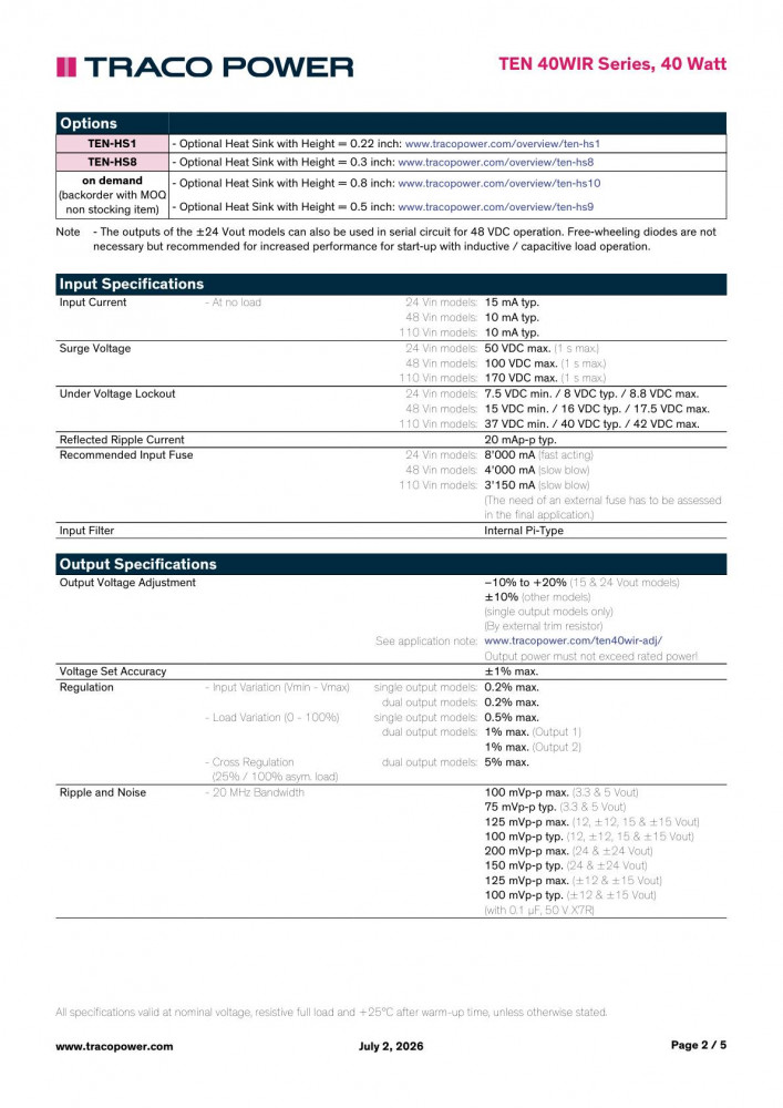 TEN 40WIR document page 2