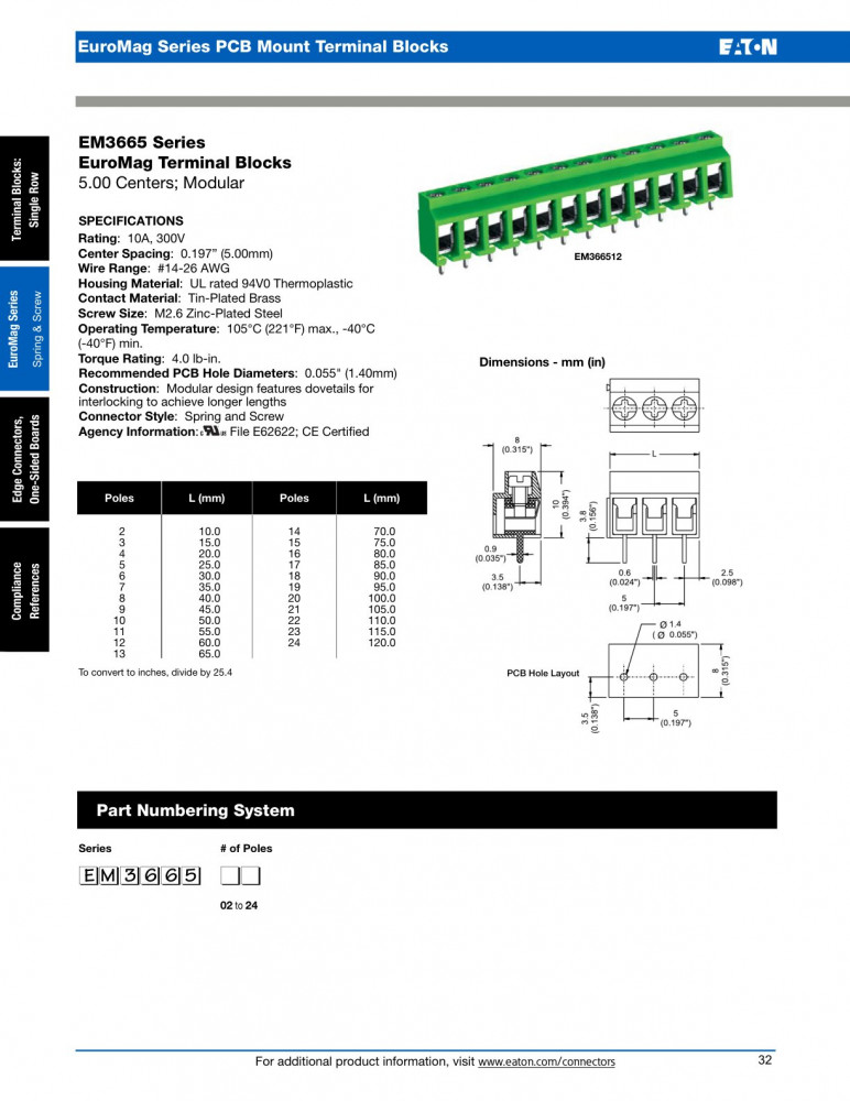 EATON EM3665 series technical document preview