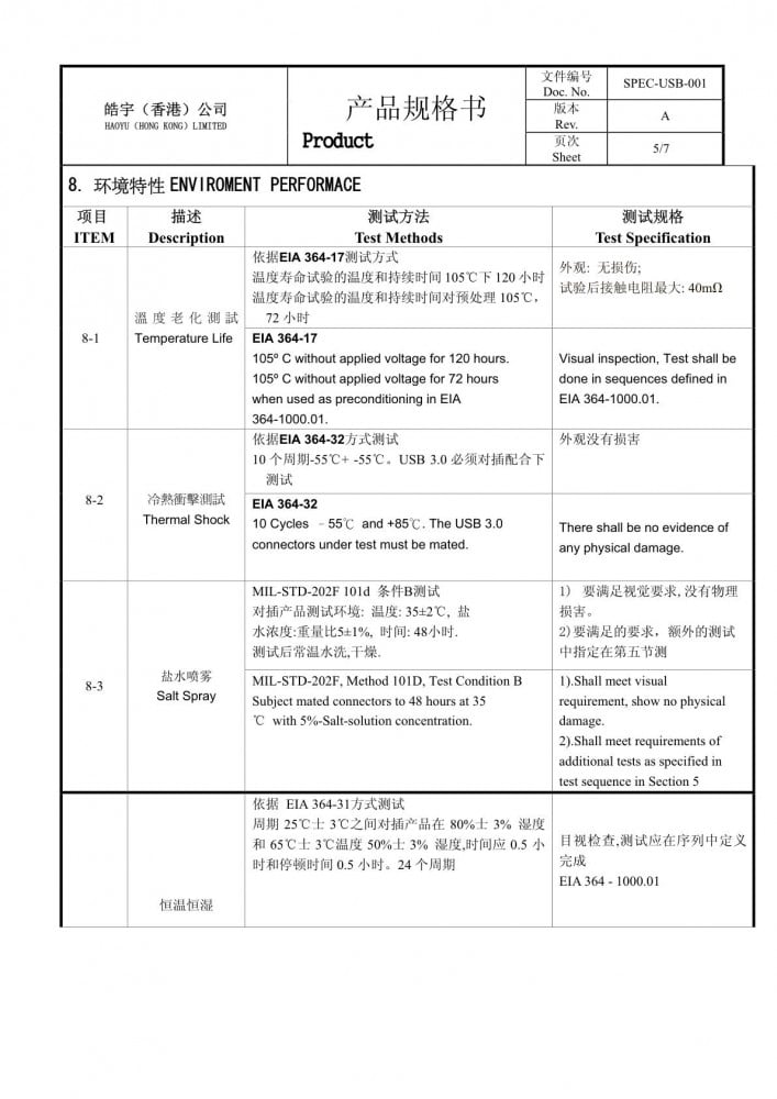 USB-312-B-SU specification page 5