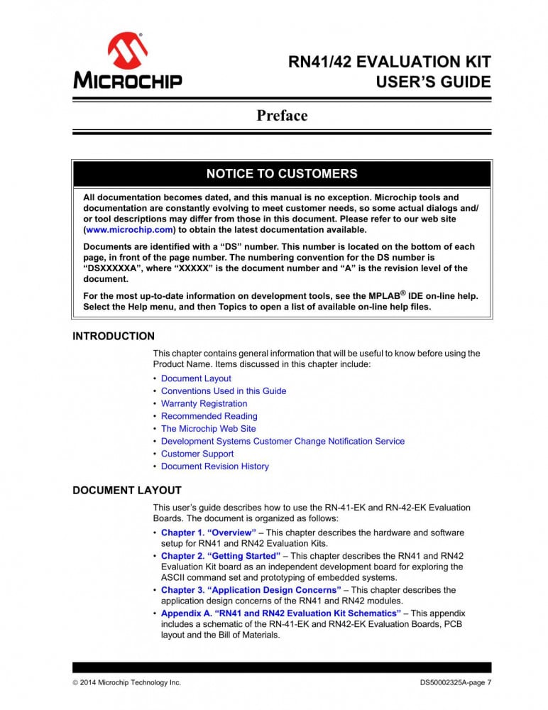 RN41/42 Evaluation Kit User's Guide page 7
