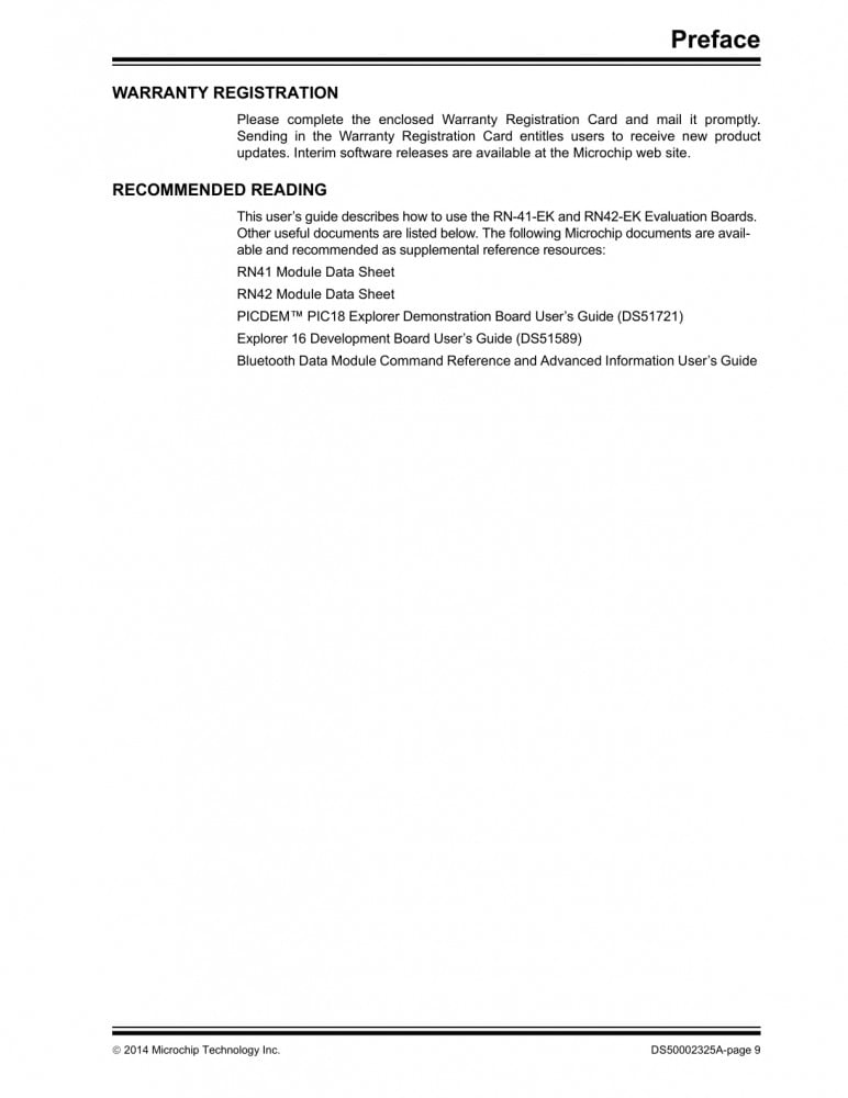 RN41/42 Evaluation Kit User's Guide page 9