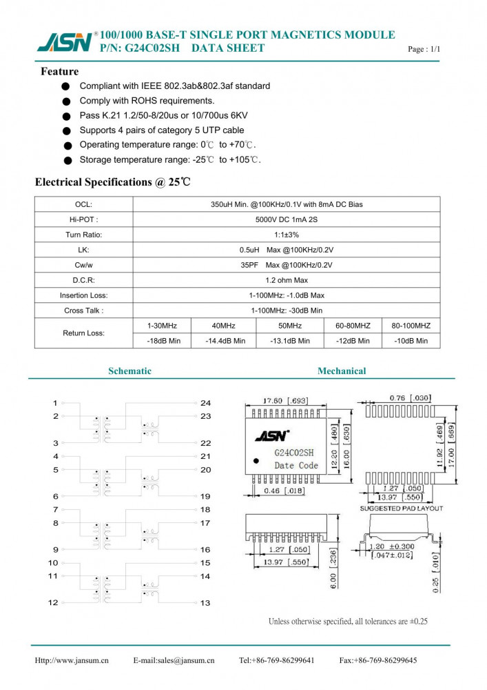 G24C02SH technical document preview