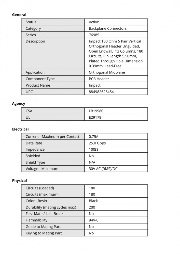 Technical document image 2 for MOLEX 769851208