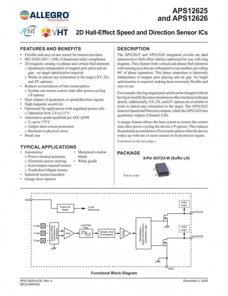APS12626 datasheet page 1