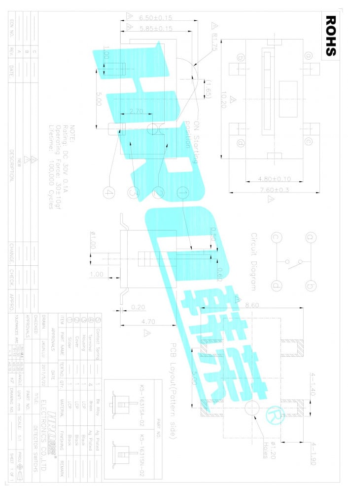 K5-1631SA-02 technical document preview