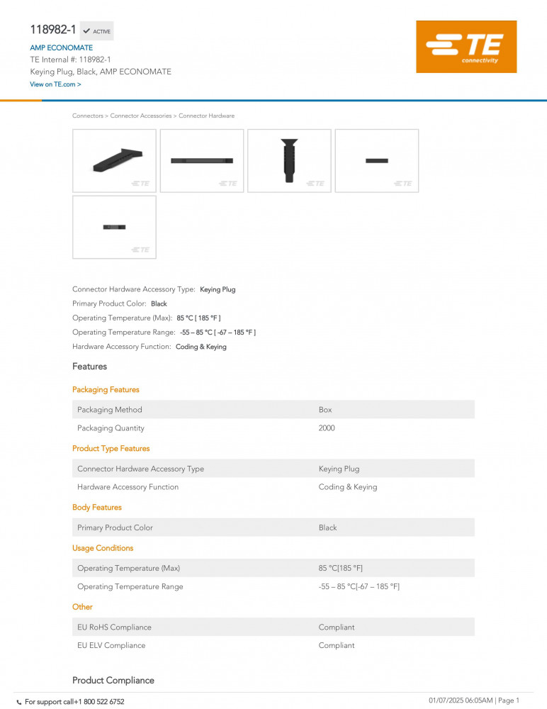118982-1 technical document page 1