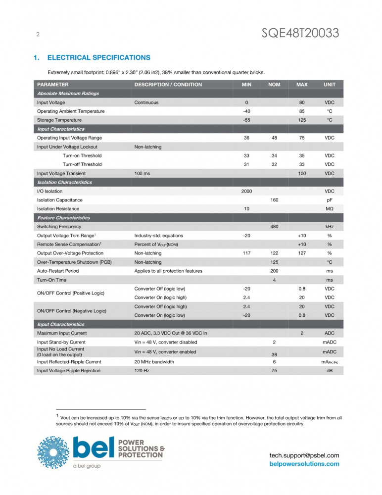 SQE48T20033-NGB0G datasheet page 2