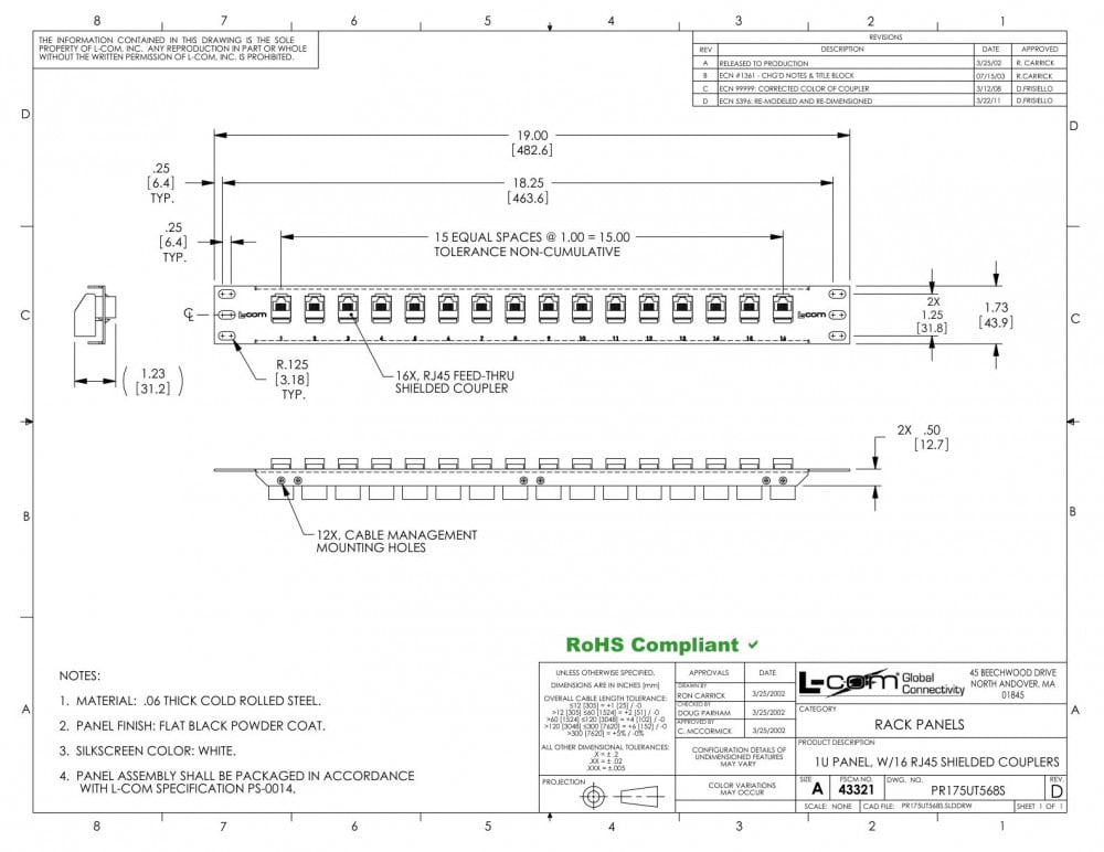 PR175UT568S product documentation page