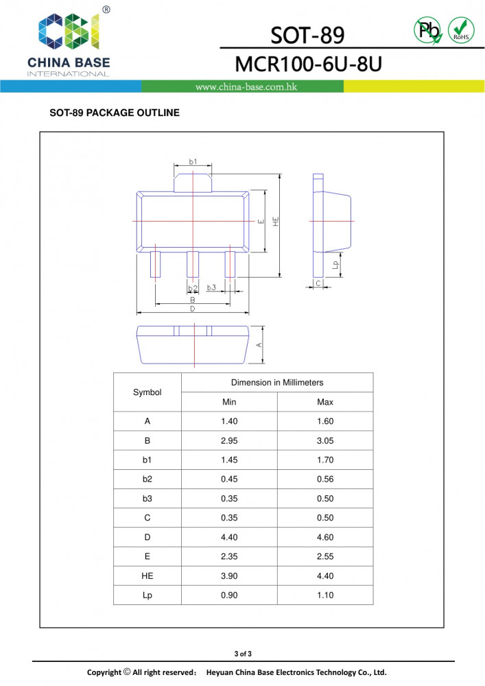 CBI MCR100-6U datasheet page 3