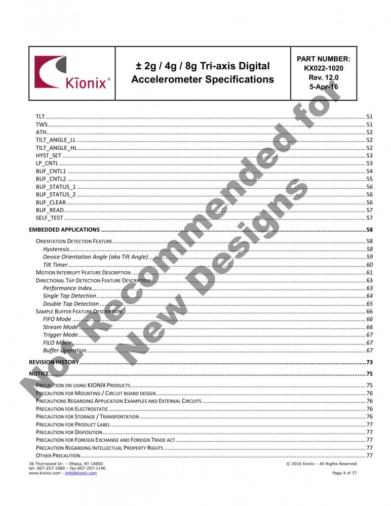 KX022-1020 datasheet page 4