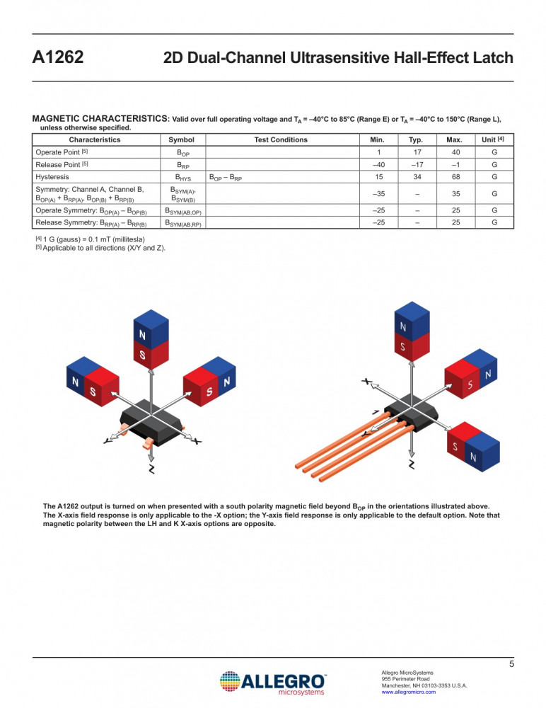 A1262 datasheet page 5