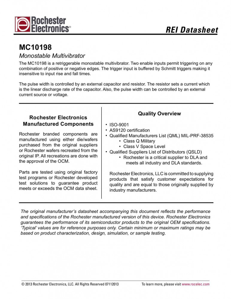 MC10198 datasheet page 1