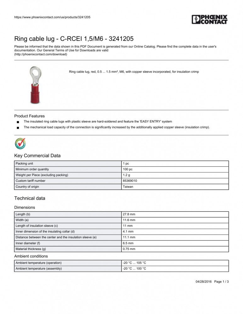 Phoenix Contact 3241205 product document image 1