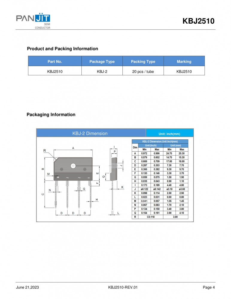KBJ2510 datasheet page 4