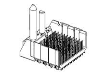 Impact 100 Ohm 5 Pair Vertical Backplane Header, Right Guided, Open Endwall, 12 Columns, 180 Circuits, Pin Length 4.90mm, Plated Through Hole Dimension 0.39mm, Lead-Free