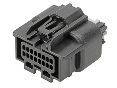 Mini50 Sealed Receptacle Housing, Dual Row, without CPA, 16 Circuits, Polarization Option D, Stone Gray for sale