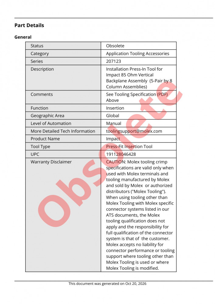 Tooling specification document image, page 2