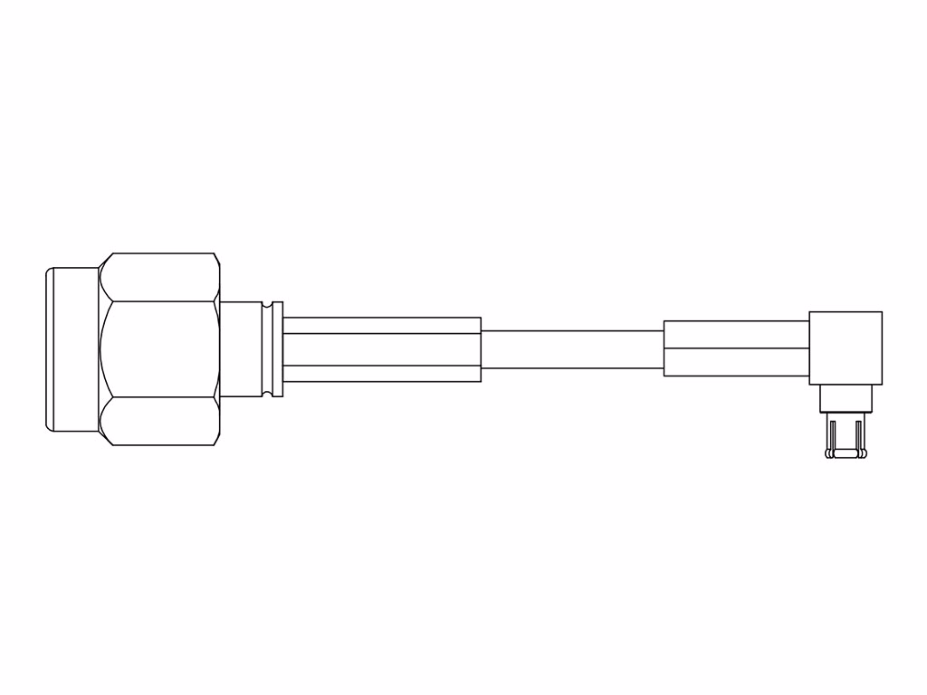 SMA Straight Bulkhead Jack to MMCX Straight Plug on RG-316 Cable, 203.20mm Length, 50 Ohms