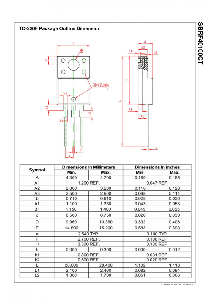 SBRF40100CT datasheet page 3