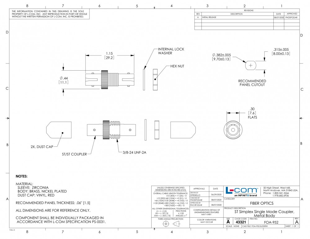 L-com FOA-952 technical document preview