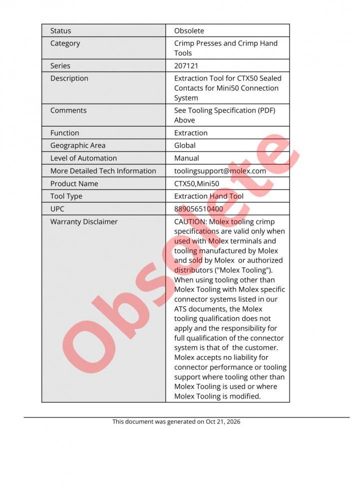 Tooling document image 2 for MOLEX 638245700