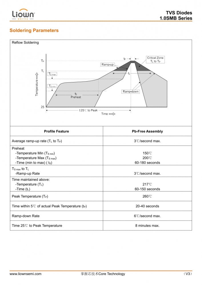 Liown 1.0SMB series datasheet page 4