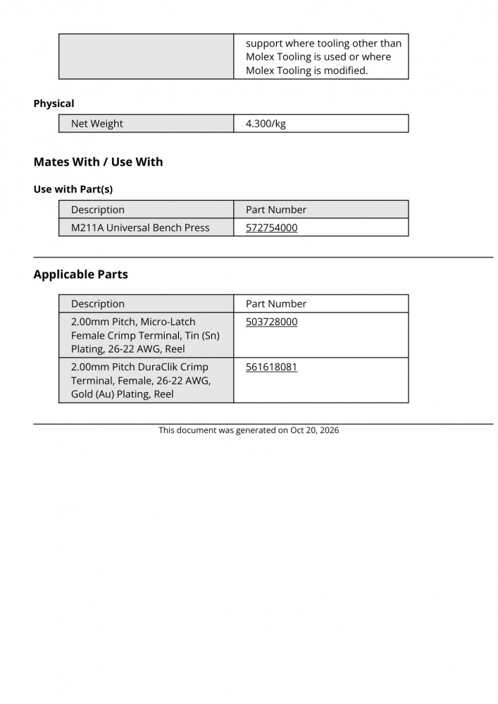 Tooling document preview, page 3