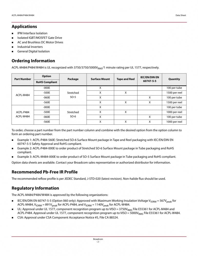 ACPL-P484-500E datasheet page 2