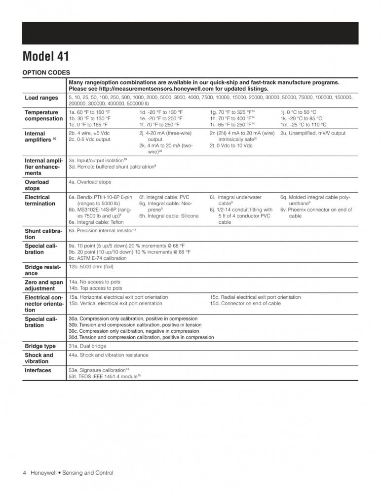 Honeywell Model 41 datasheet page 4