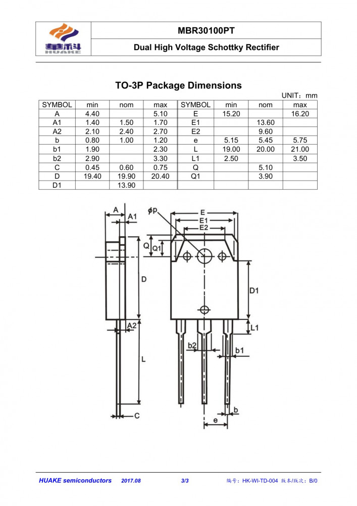 MBR30100PT datasheet page 3