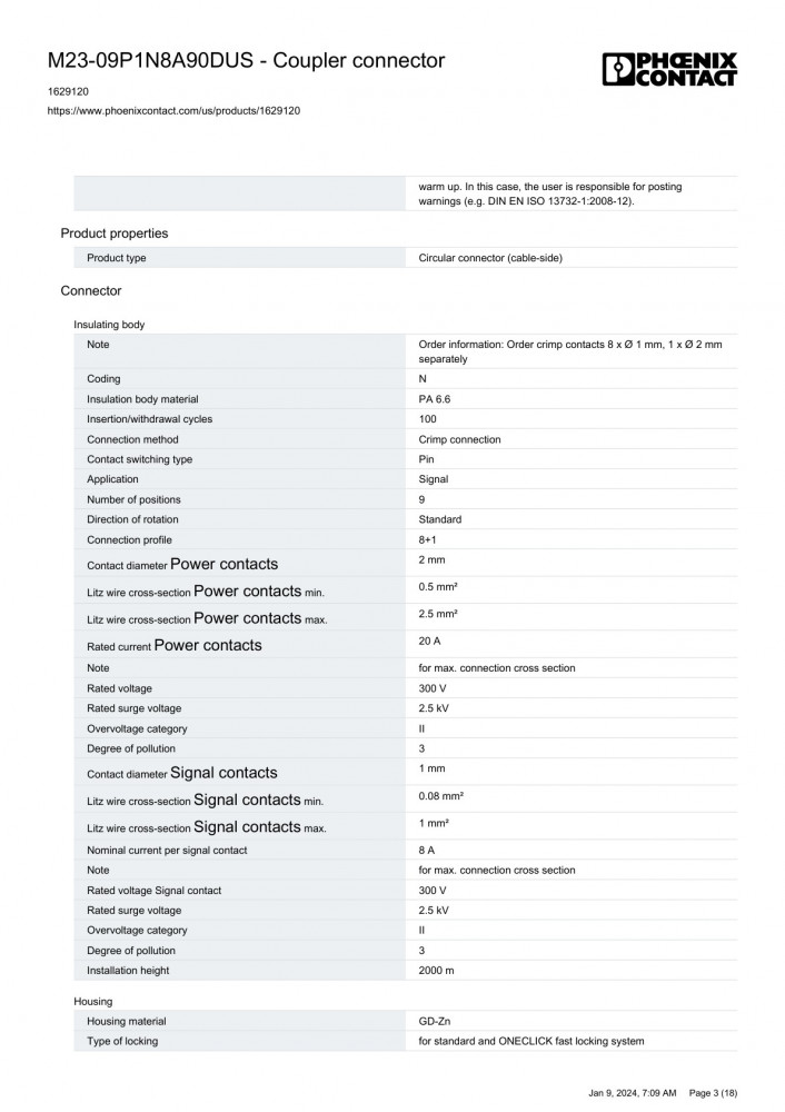 Phoenix Contact 1629120 technical document page 3