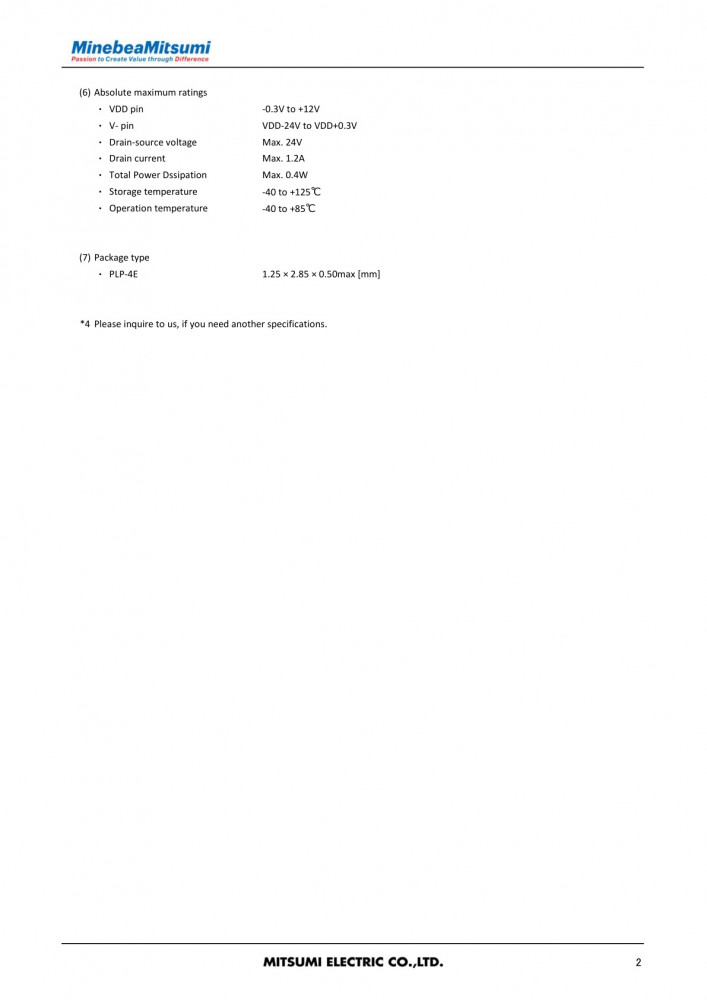 MC3651 datasheet page 2