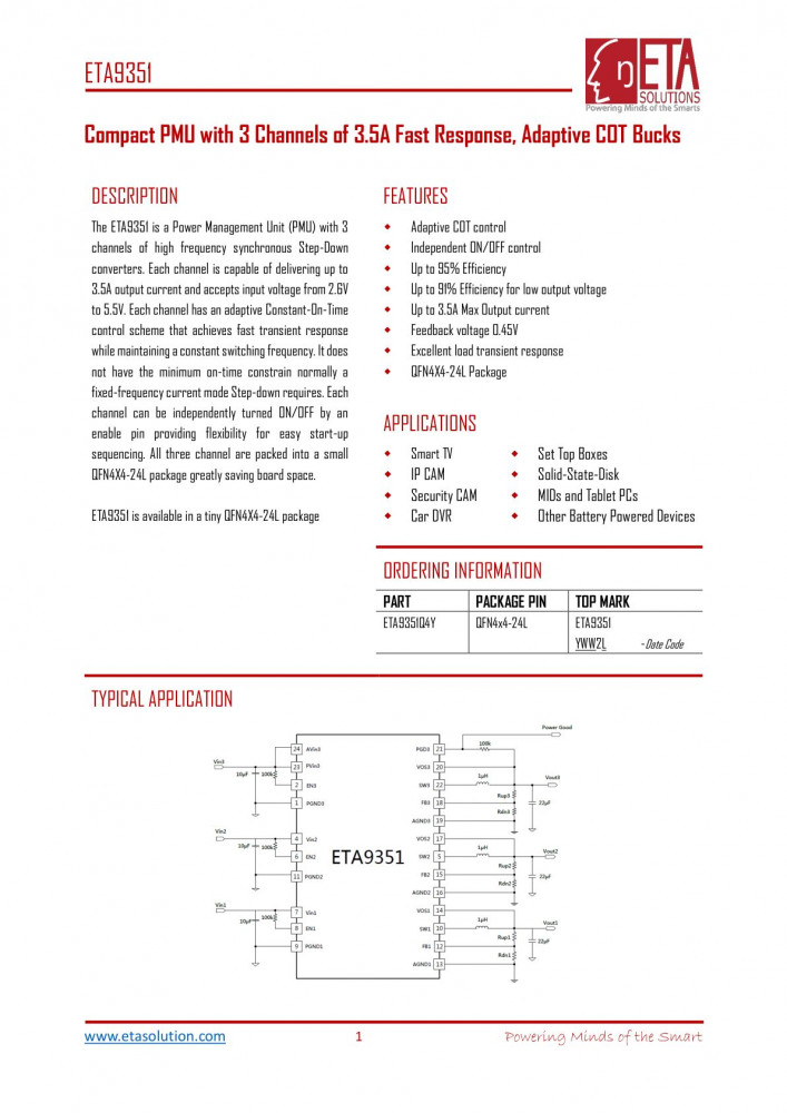ETA9351Q4Y datasheet page 1