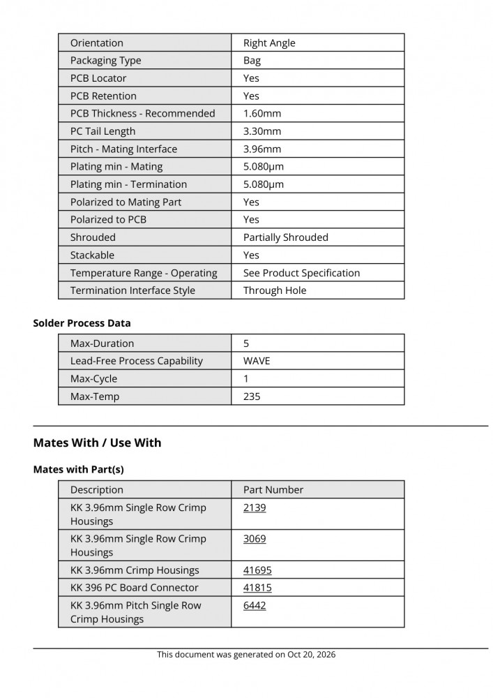 MOLEX 26607050 product document page 3
