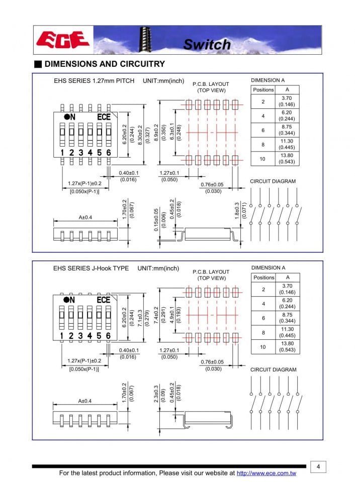ECE EHS106LD datasheet page 4