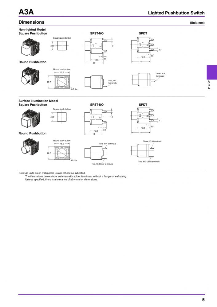 A3A datasheet page 5
