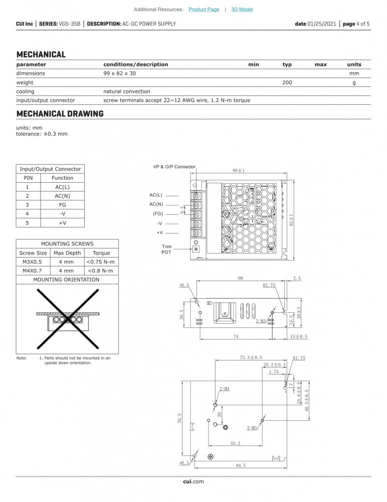 VGS-35B-24 datasheet page 4