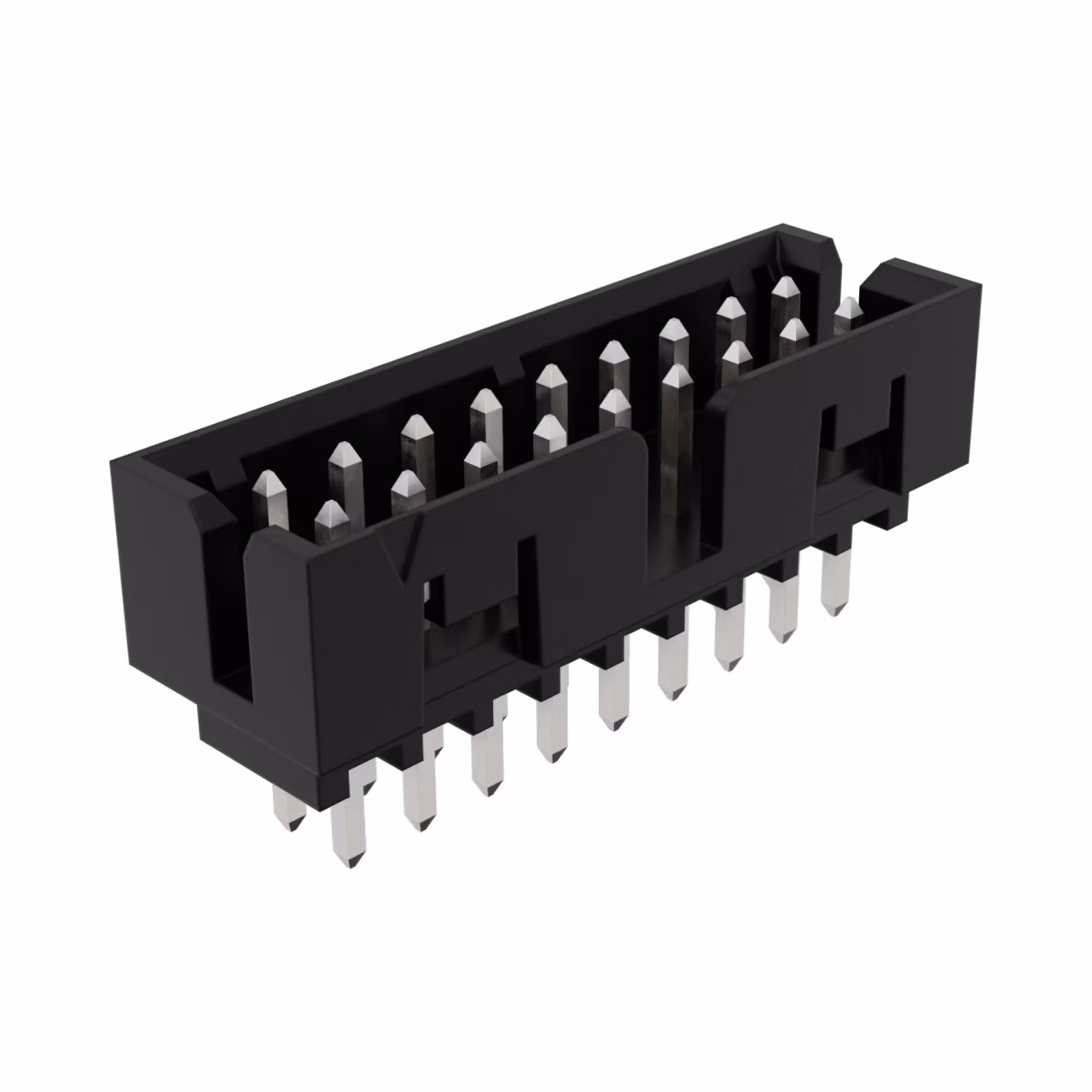 2.00mm Pitch, Milli-Grid PCB Header, Dual Row, Vertical, Through Hole, Shrouded, 36 Circuits, 0.76µm Gold (Au) Plating, 2.50mm Tail Length, Dual Side Slots, Dual Friction Locks, Center Polarization, Tube