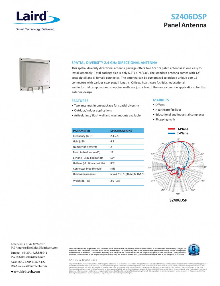 Laird S2406DSP product documentation page