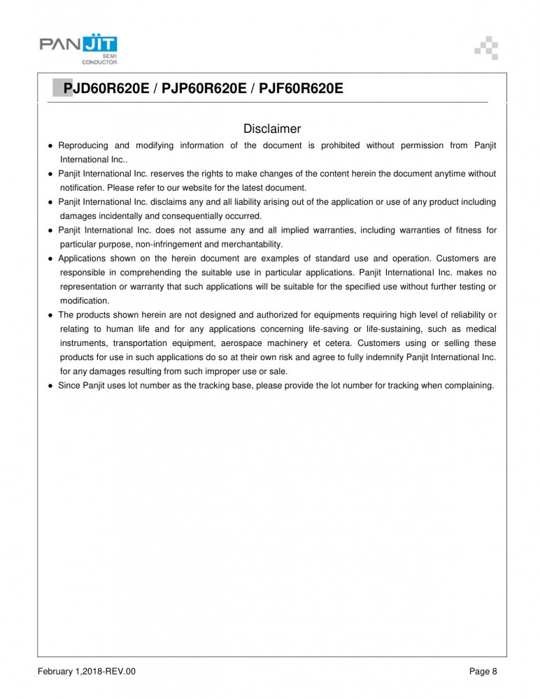 PJF60R620E datasheet page 8