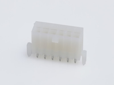 Mini-Fit Jr. Vertical Header, 4.20mm Pitch, Dual Row, 12 Circuits, with Snap-in Plastic Peg PCB Lock, Gold, Natural for sale
