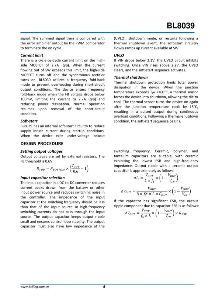 BL8039CB5TR datasheet page 6