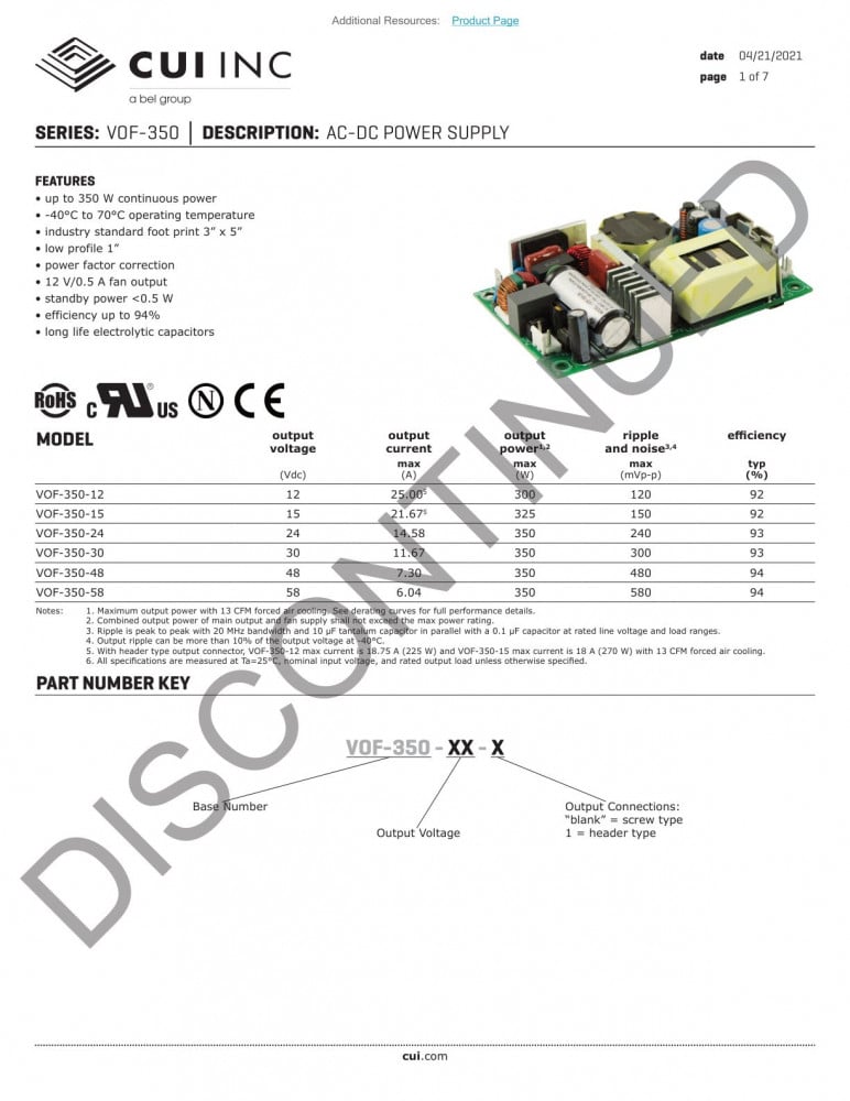 VMS-350-48-1 datasheet page 1