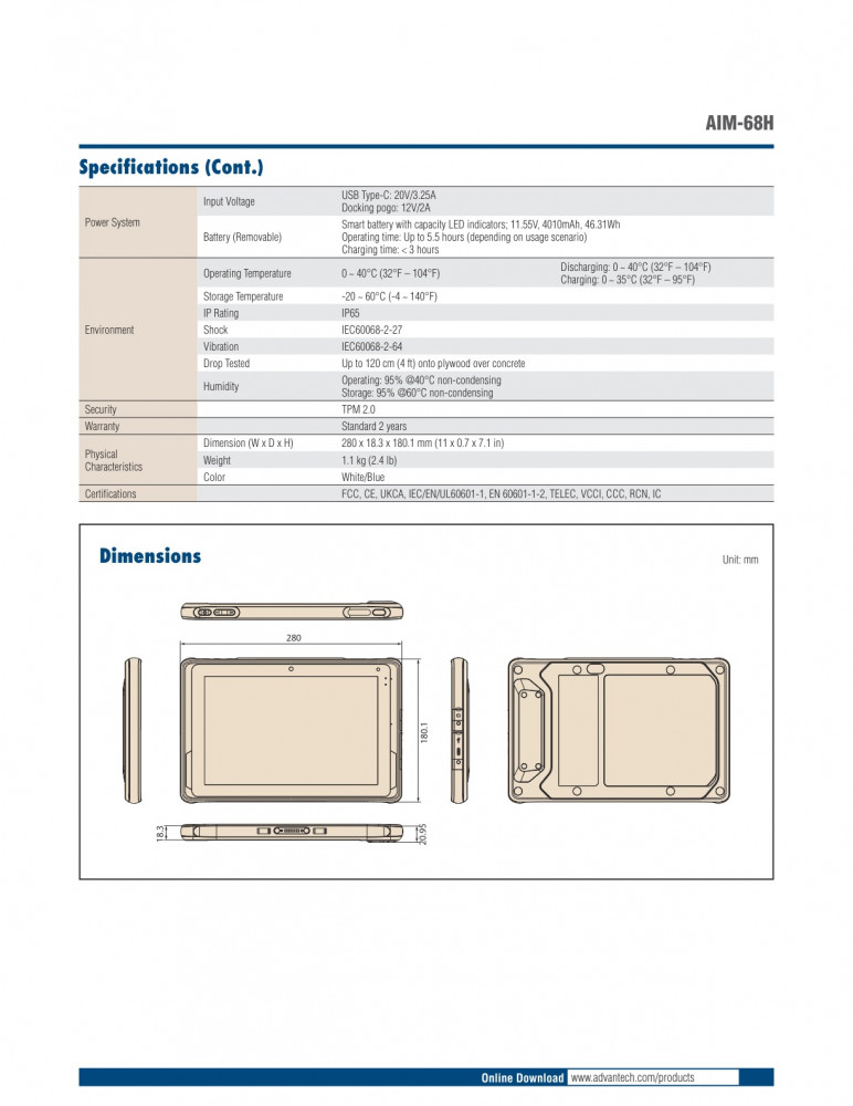 AIM-68H technical document page 2