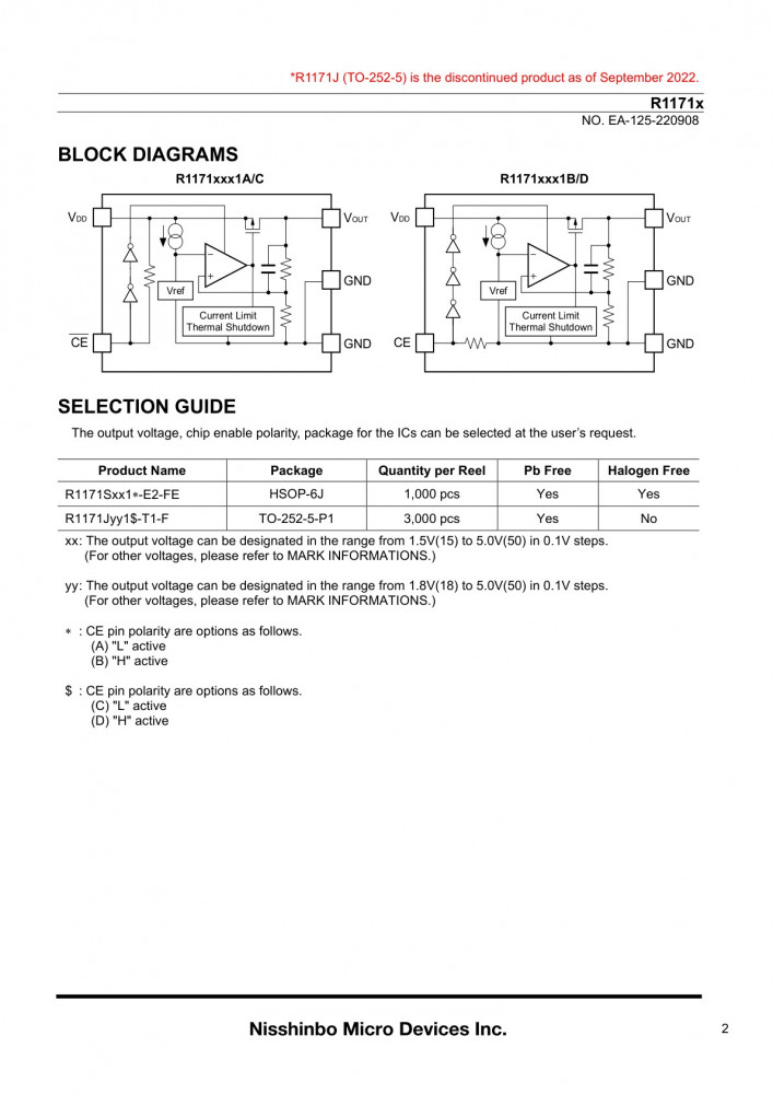 R1171 datasheet page 2