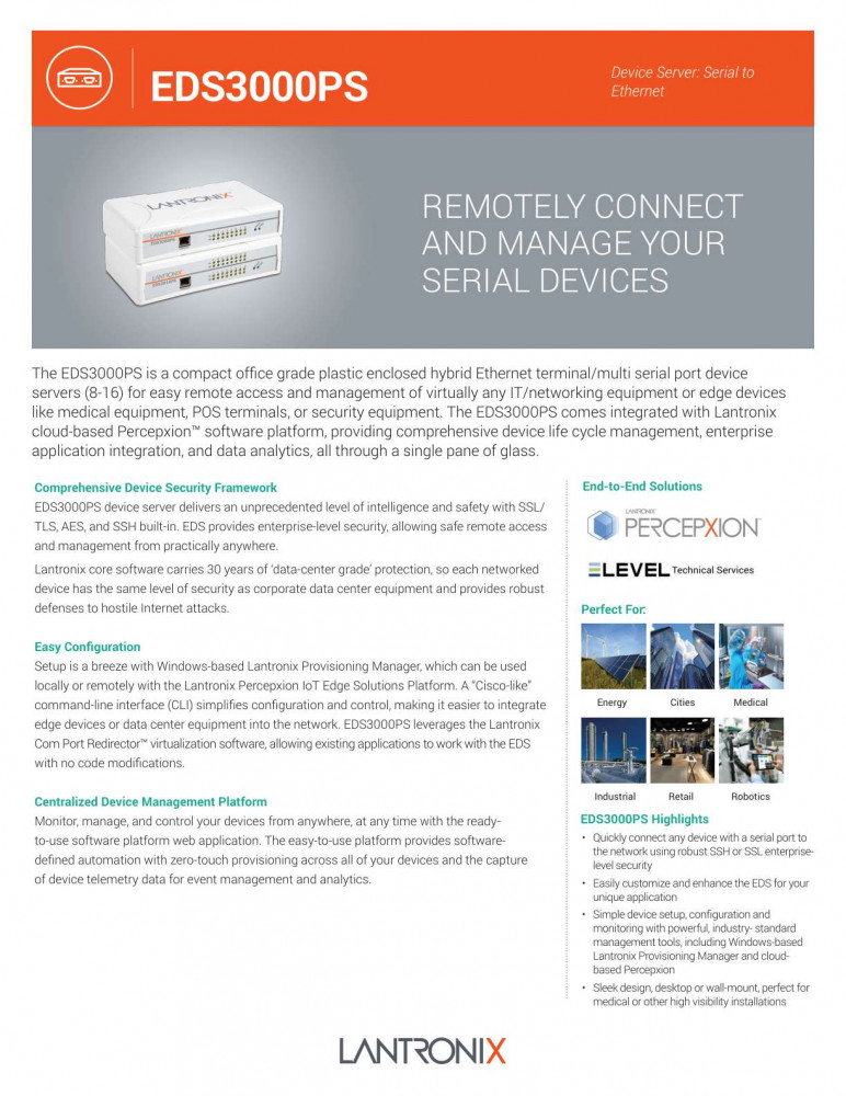 EDS3000PS technical document page 1