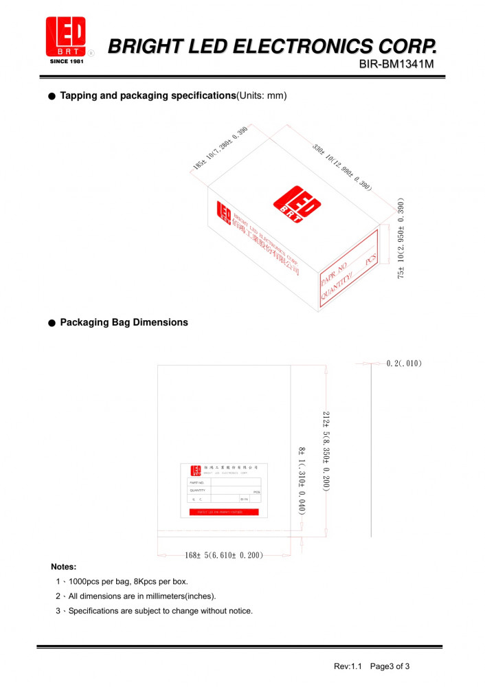 BIR-BM1341M datasheet page 3