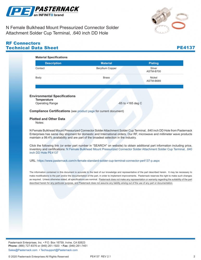 PE4137 datasheet page 2